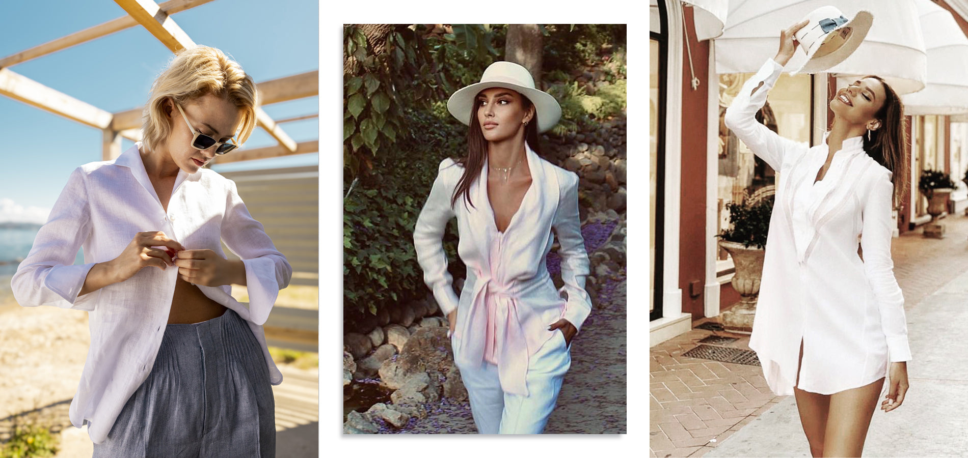 Women's Linen Shirts - 100% Capri collection for Woman
